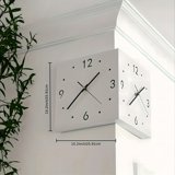 Corner Modern Wall Clock, Stylish Double-Sided Luminous Wall Clock ...