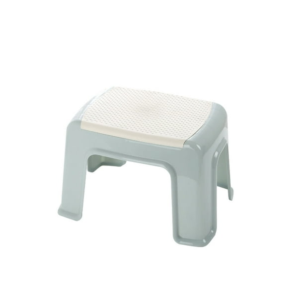 Plastic Step Stool Non-Slide Thick Space-saving Stools Shoe Changing ...