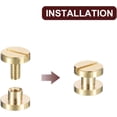 25Pack Brass Chicago Screws, 3x8mm Flat Head Screw Back Binding Post ...