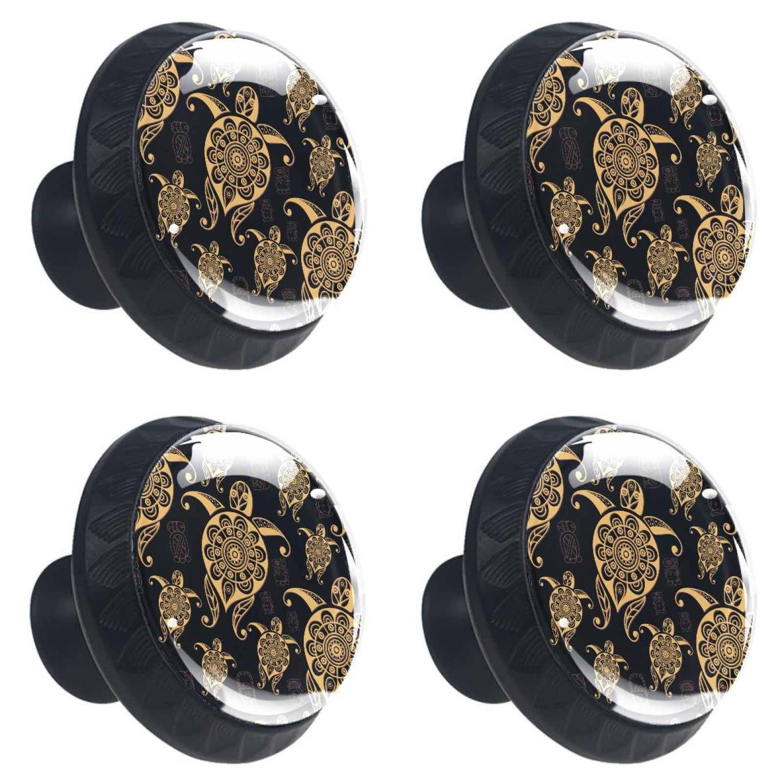4 Pcs Boho Golden Sea Turtle Tortoise Knobs for Kitchen Cabinet ...