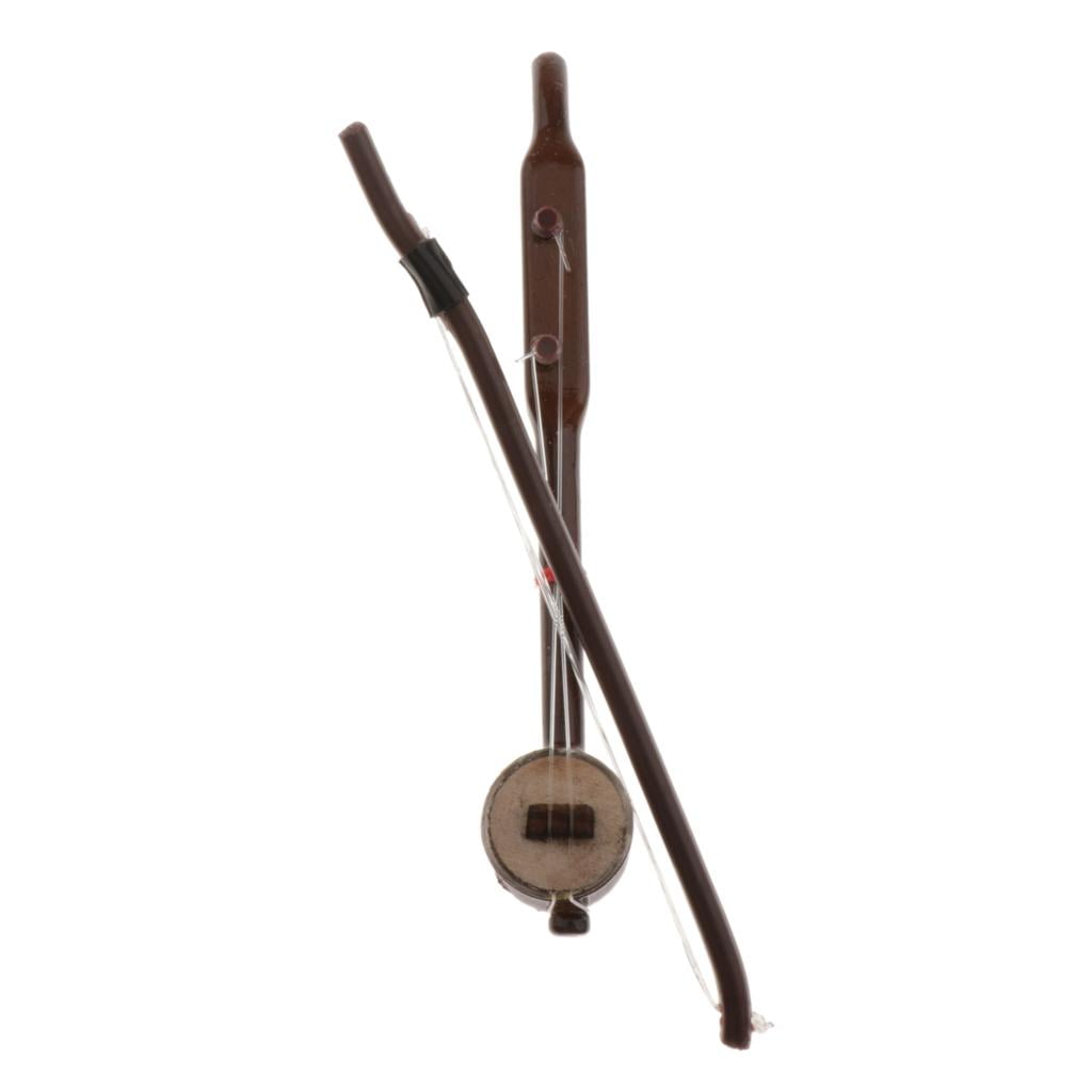 Miniature Urheen Chinese Violin Musical Instrument 1/12 Dollhouse ...