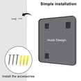 36 Inch L x 30 Inch W Rectangle Bathroom Mirror with Black Metal Frame ...