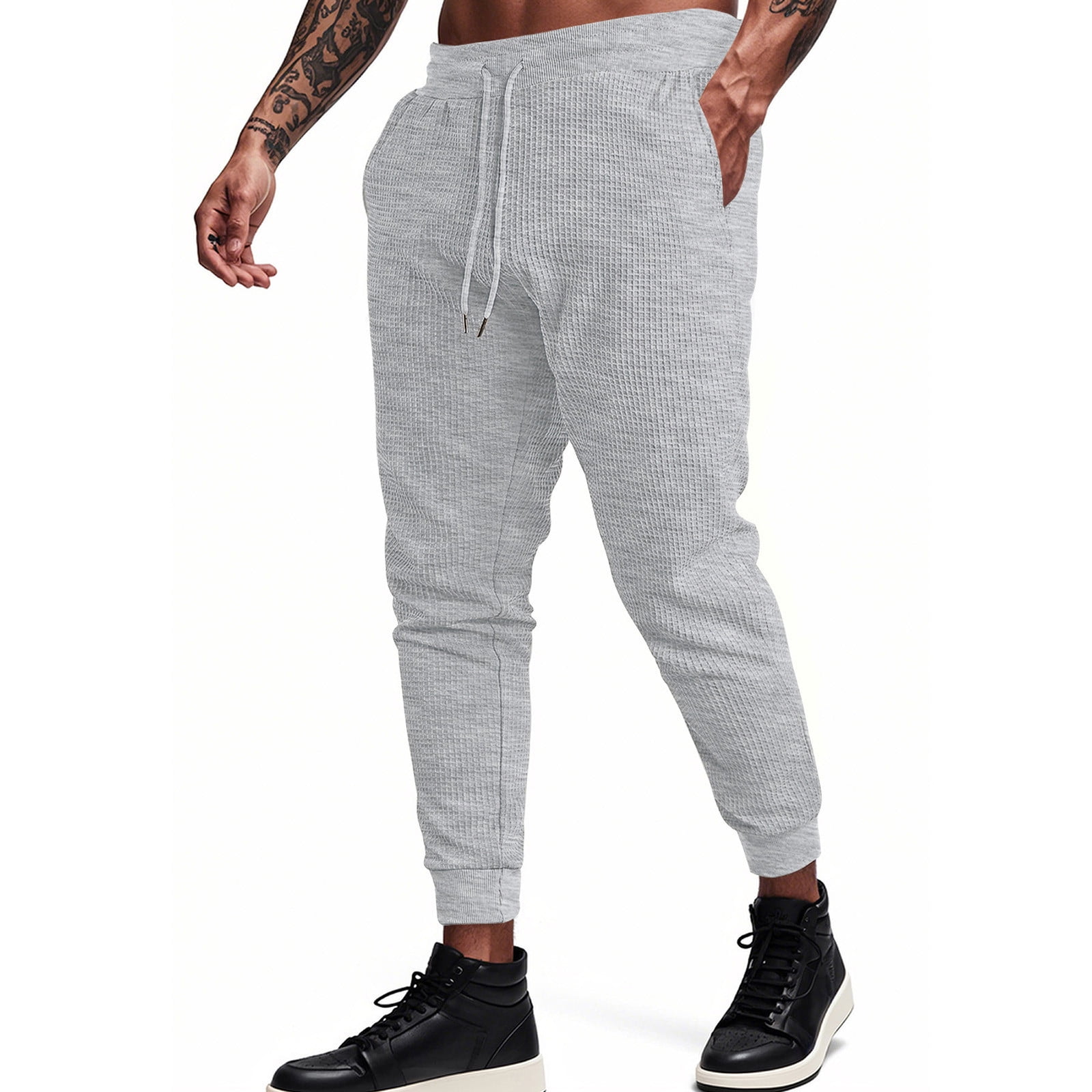 Click here for Jalioing Mens Jogger Pants Cotton Elastic Waist Dr... prices