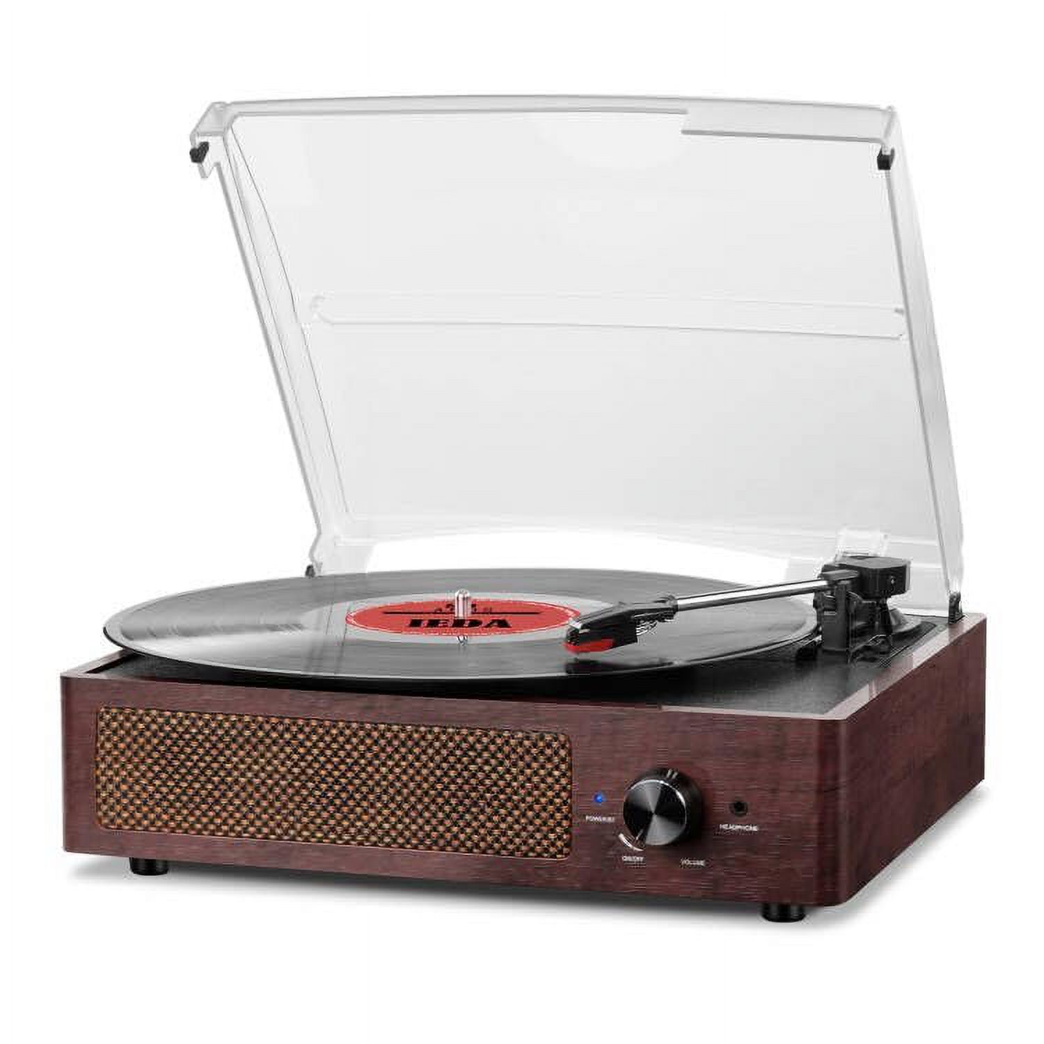 cotsoco Vintage Record Player Bluetooth Turntable Built in 2 Stereo ...