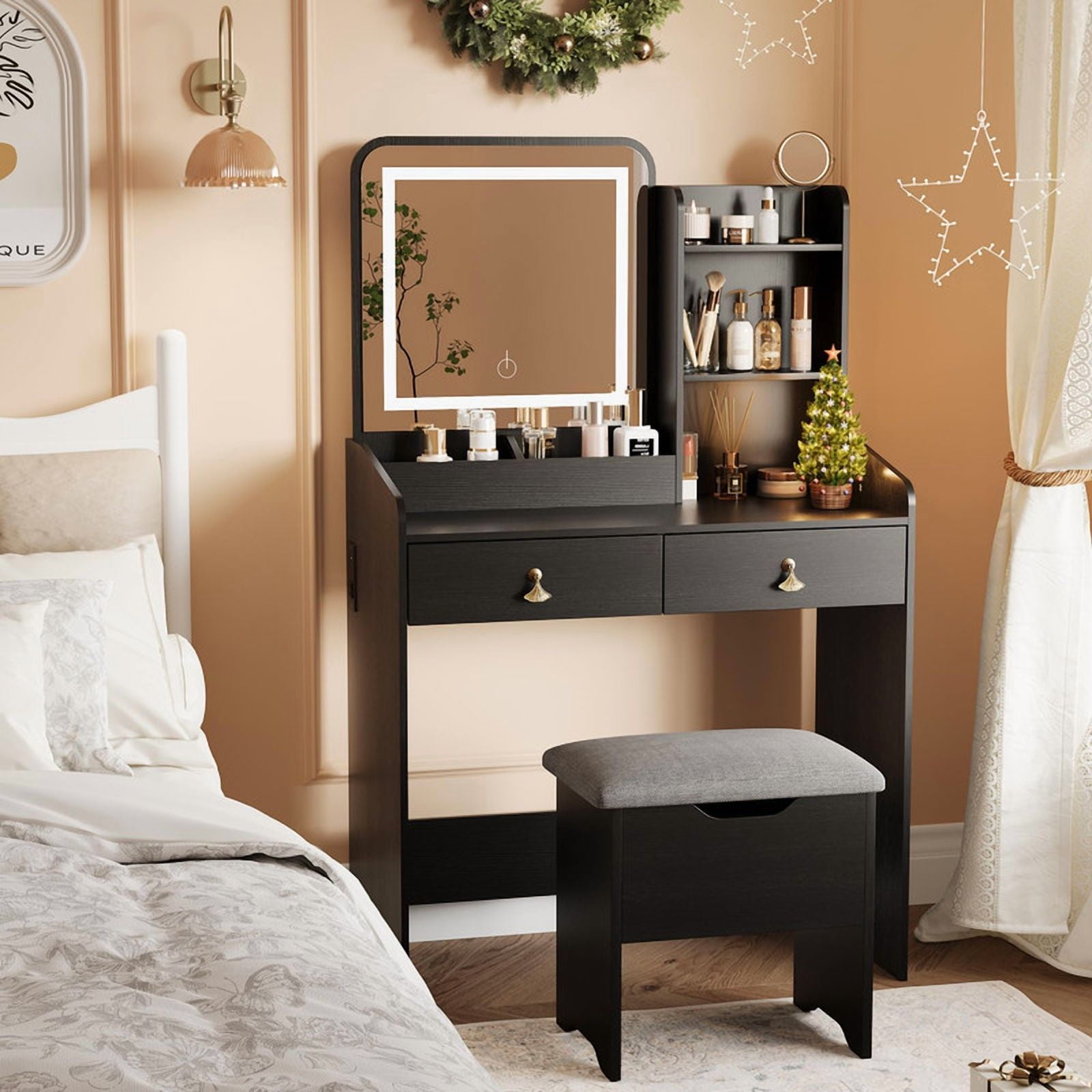 Click here for Tropow Makeup Vanity Table With Mirror And Lights... prices