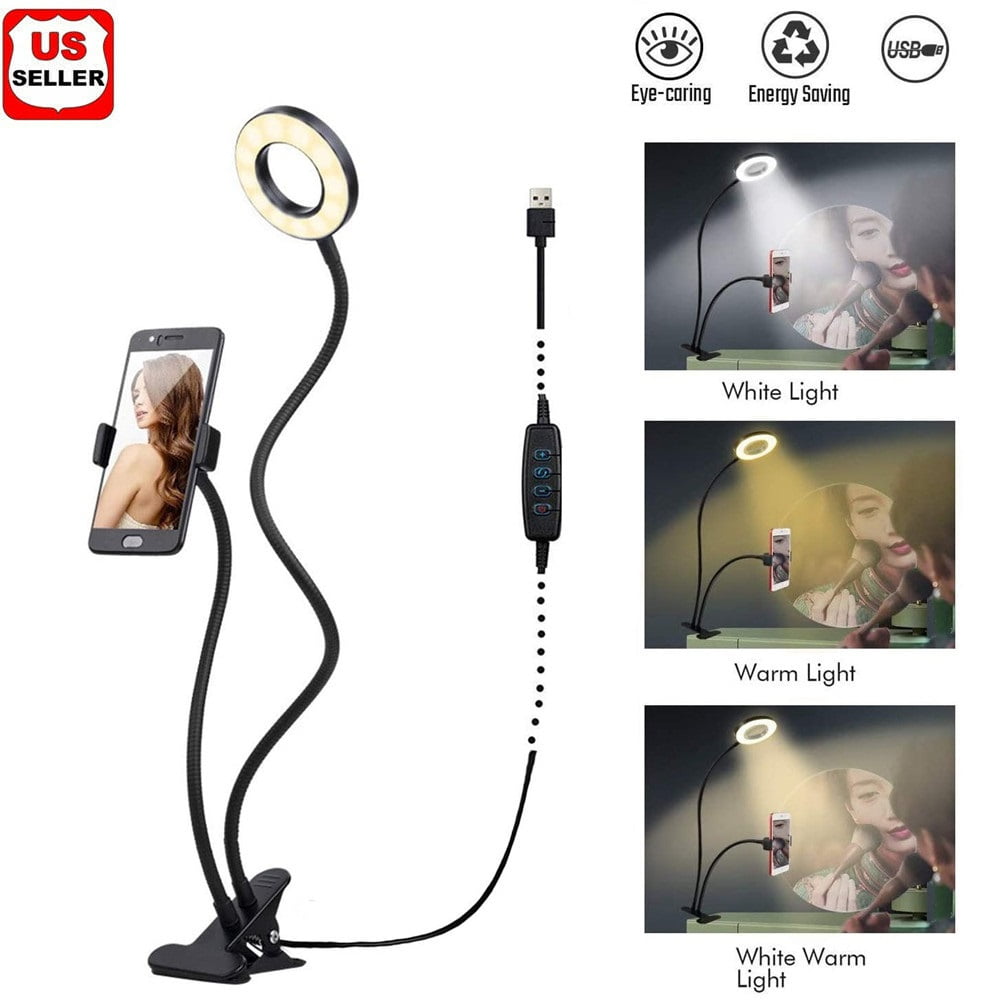 Selfie Ring Light with Cell Phone Holder Stand for Live Stream/Makeup ...