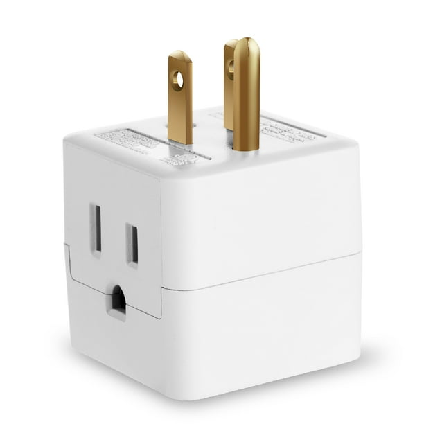 3 Outlet Wall Adapter Tap, Fosmon 3-Prong Portable Travel Mini Plug ...
