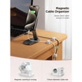 6 Pack Magnetic Cable Clips Self Adhesive Cord Holder, Flip Open Wire ...