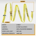 2 E-Track Ratchet 2" x 12' x 4,400 Strength for Cargo Tie Down in ...