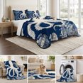 90x96in Quilt Bedding Set, Summer Ocean Octopus Coral Conch Lightweight ...
