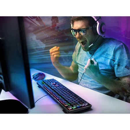 Lexma K900 Backlit Mechanical Blue Switch Gaming Keyboard, English ...