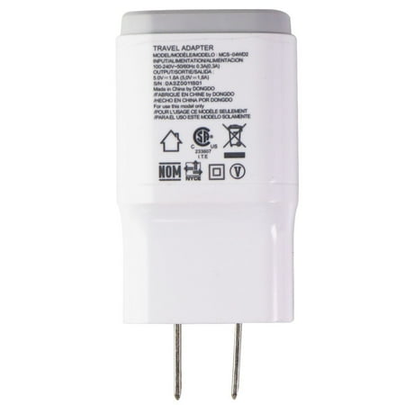 LG (MCS - 04WD2) 5V 1.8A Travel Adapter for USB Devices - White (Used ...