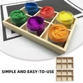BESTYASH 2Pcs Wooden Pigment Storage Box with 6 Compartments Portable ...
