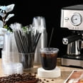 100 Set Clear Plastic Cups with Lids and Straws, Disposable PET Cups ...