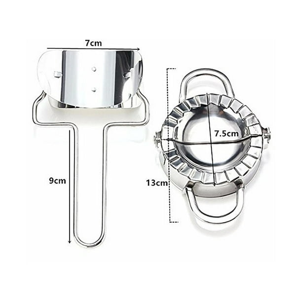 Set of 2 Stainless Steel Mold Utensils, Dumpling Wonton Mold Pie Roll ...