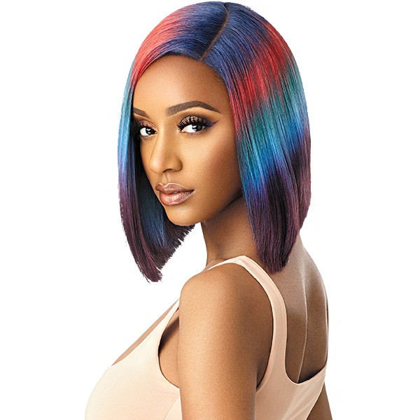 Outre Color Bomb L Part Swiss Lace Front Wig KIELY (1 Jet Black ...