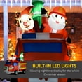 Homcom 7ft Outdoor Christmas Inflatables Santa Claus And Reindeer