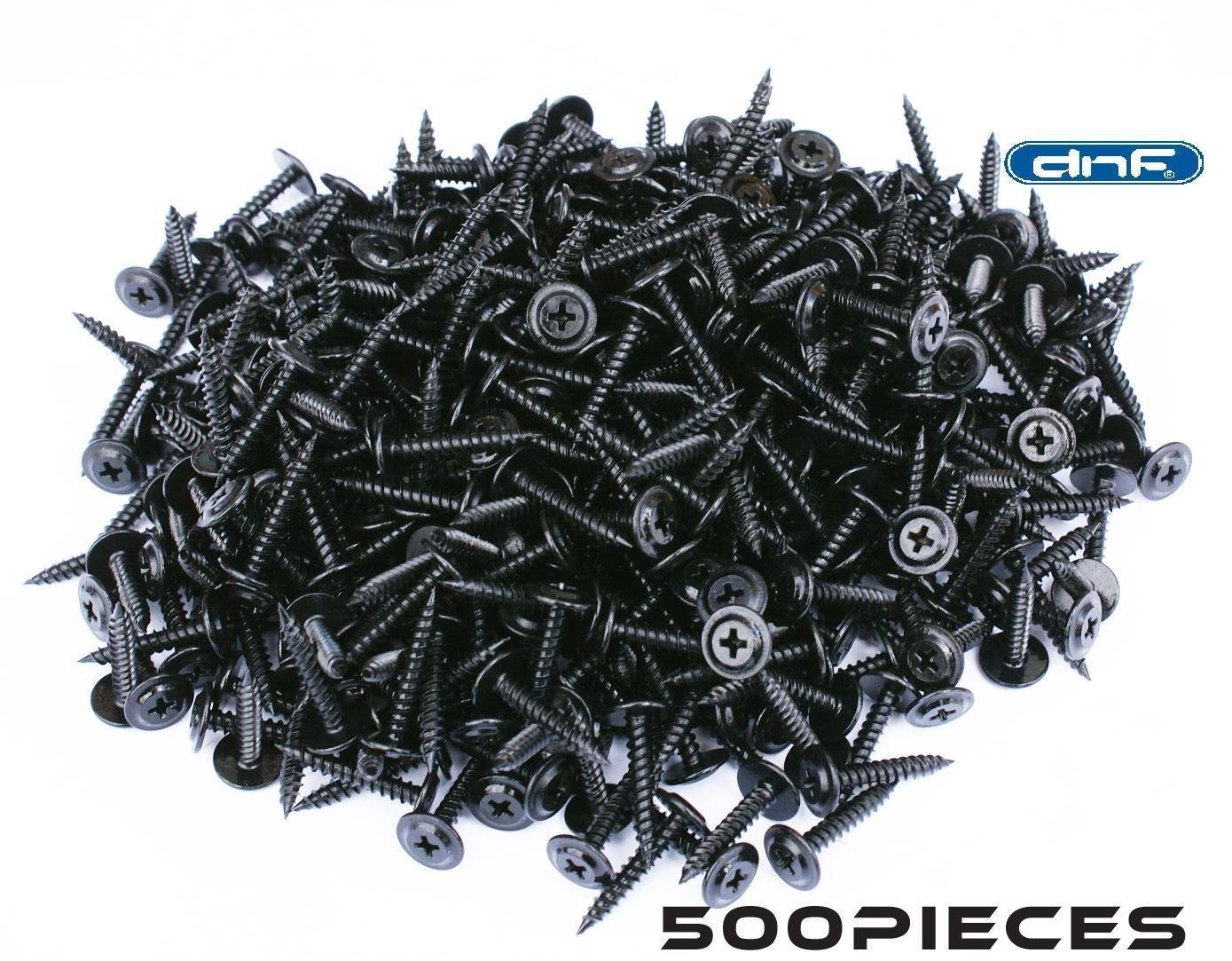 (500 PACK) PHILLIPS WAFER HEAD SCREWS TWINFAST THREAD BLACK PHOSPHATE ...