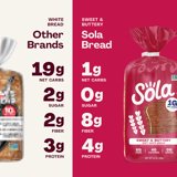 Sola Sweet & Buttery Sliced Bread, Non-GMO, Keto-Friendly, Low-Carb ...