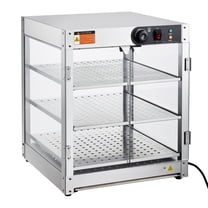 KFFKFF Dual-Level Professional Food Heating Showcase, 850W Culinary ...