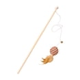 AURIGATE Interactive Cat Teaser Wand Toy 15.74in Wooden Stick 23.62in ...
