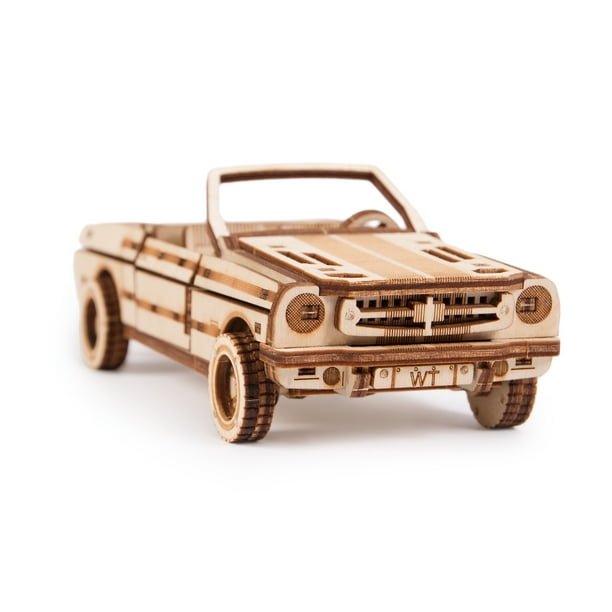 Wood Trick 3D Mechanical Model Kit Cabriolet Car Wooden Puzzle ...