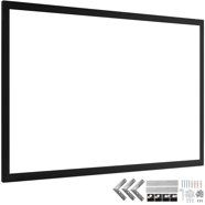 QualGear 110-Inch 4K HD Acoustic White Fixed Frame Projector Screen (QG ...
