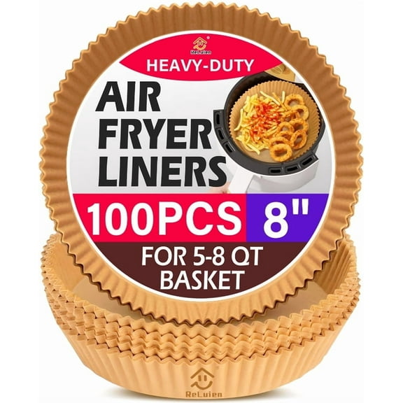 Air Fryer Paper Liners, 100PCS Non-stick Oil Resistant Air Fryer ...