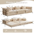 Compression Sofa,Convertible Floor Sofa Bed with Fixed-Shape Frame ...