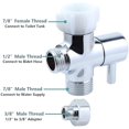 Brass Bidet T Adapter with Shut off Valve T Valve Adapter for Bidet 7/8 ...