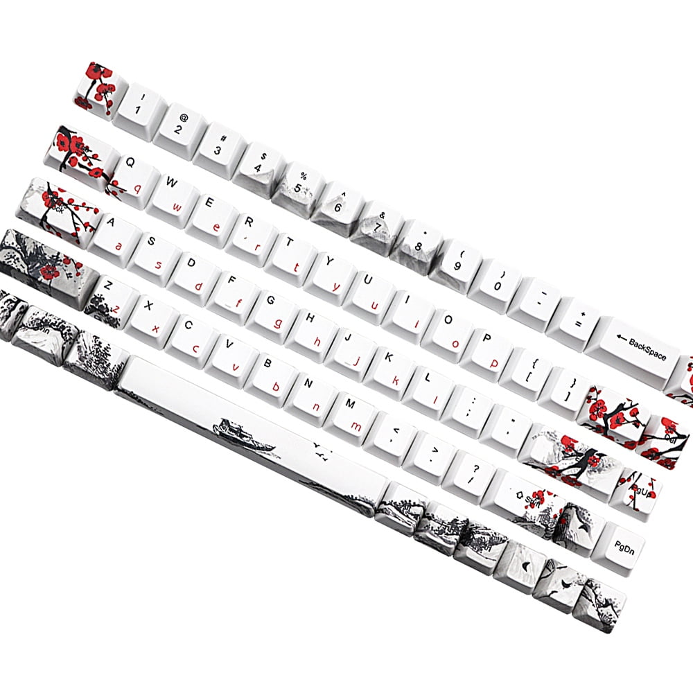 Buy Novelty Allover Dye Subbed Plum Blossom 68 Key Profile Keycap for ...