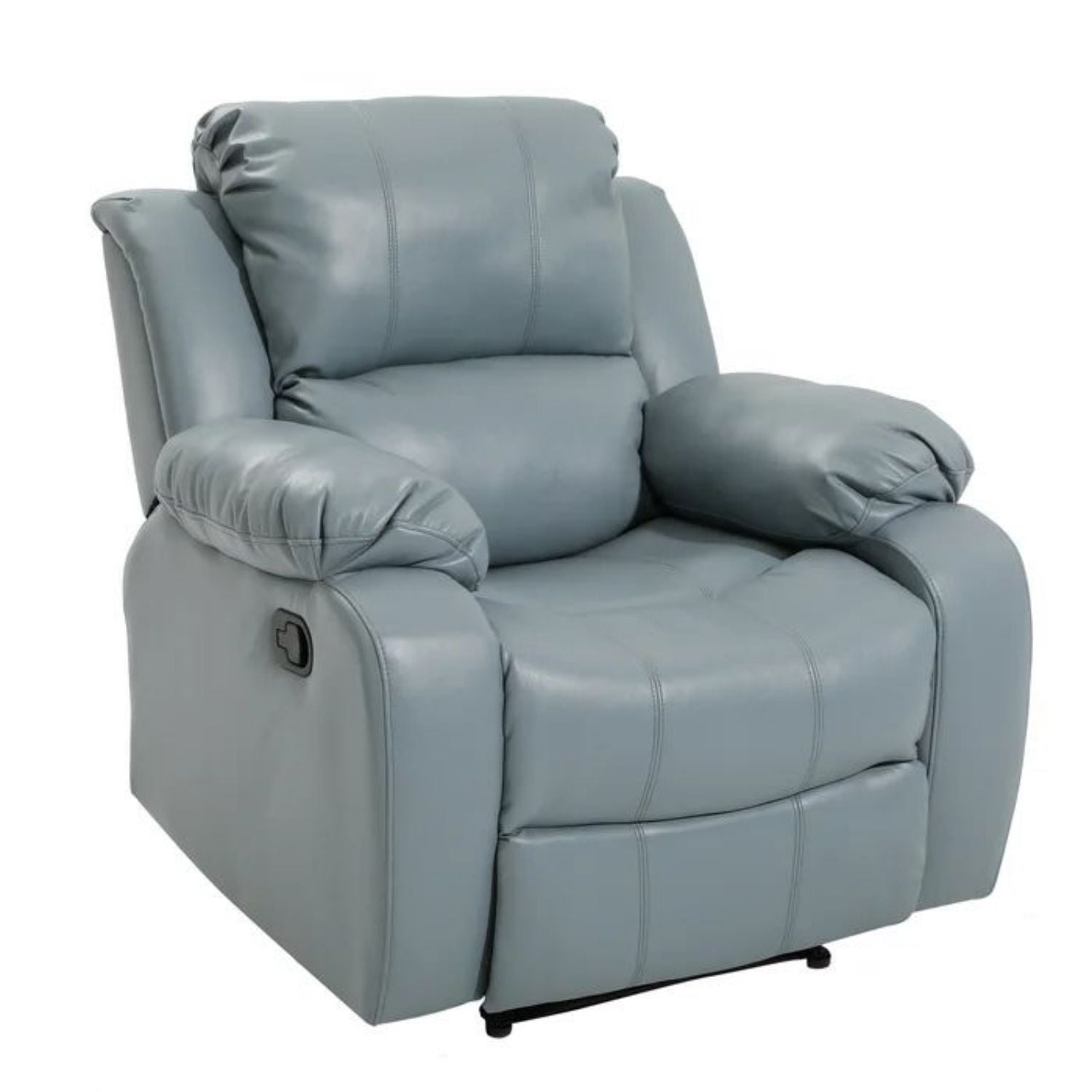 Traditional Leather Recliner Chair, Classic Manual Recliner Sofa with ...
