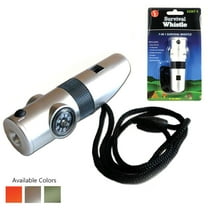 (2-Pack) Kids Survival Camping 7 in 1 Flashlight: Whistle, Compass, LED ...