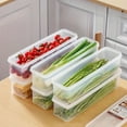 4 Pcs Long Rectangular Food Storage Containers, Plastic Reusable ...