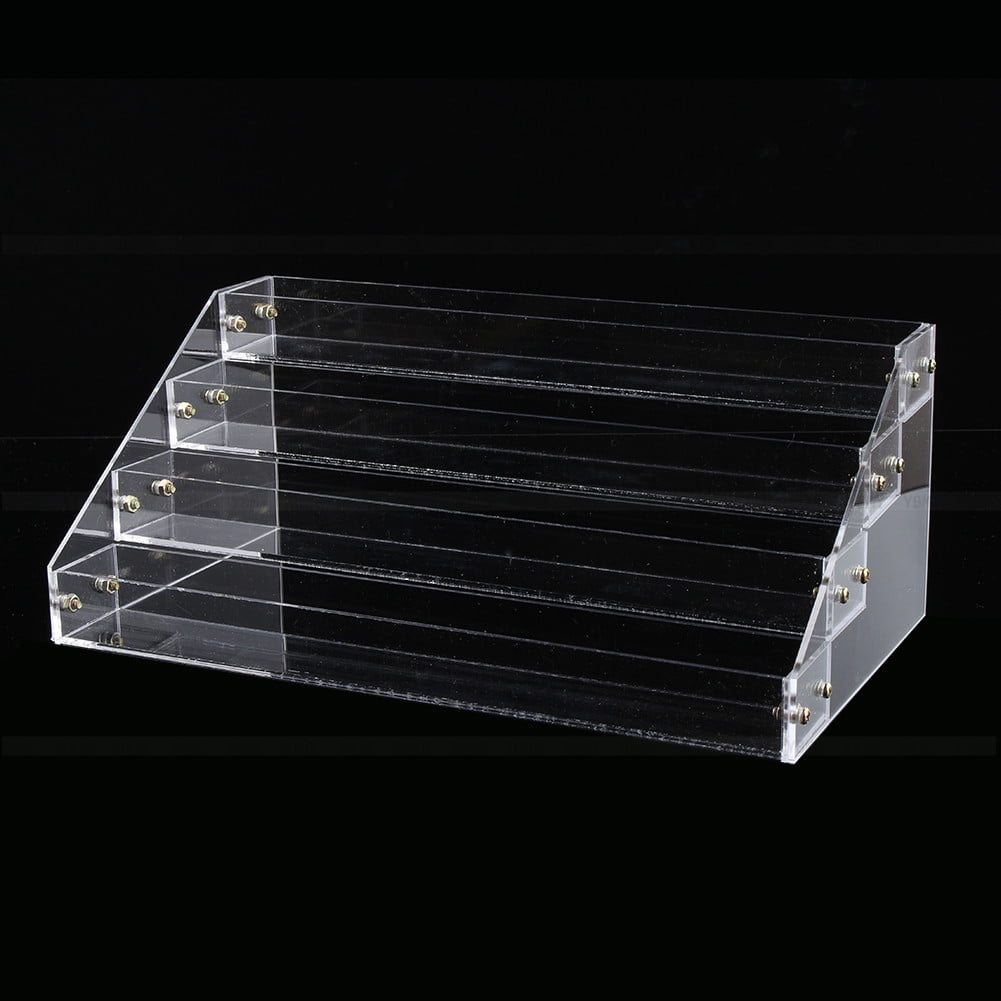 Organizer Holder Clear Rack Acrylic,4 Tiers Makeup Nail Polish Display ...