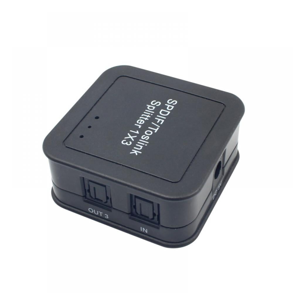 Digital Optical Audio 1x3 Splitter Digital SPDIF Toslink Optical Fiber ...