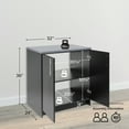 Prepac Elite 32" Storage Cabinet, Black Storage Cabinet, Base Cabinet ...