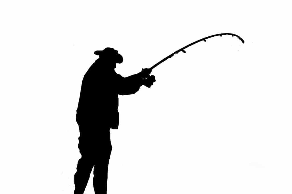 Angler Fisherman Decal Sticker | 7-Inches By 6.5-Inches | Black Vinyl ...