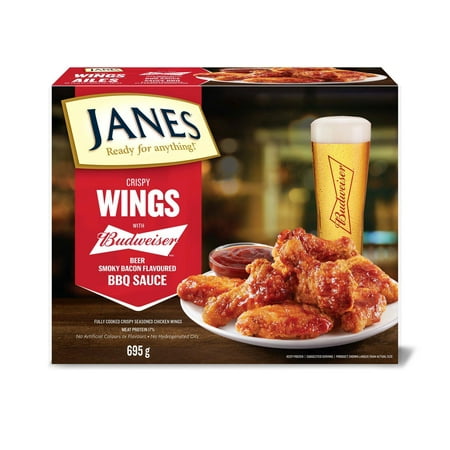 Janes Crispy Wings with Budweiser Beer Smoky Bacon Flavoured BBQ Sauce ...