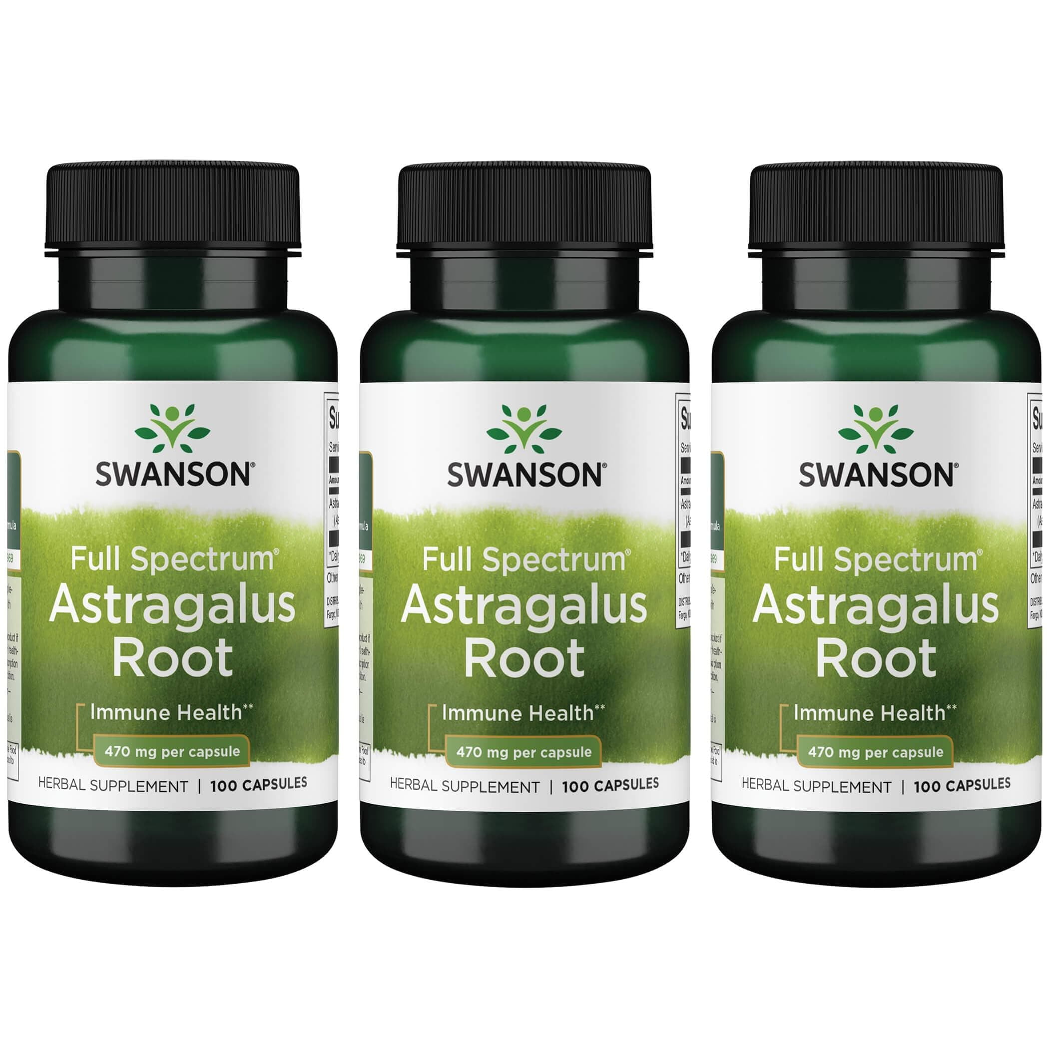 Swanson Full Spectrum Astragalus Root 470 mg 100 Caps 3 Pack - Walmart.com