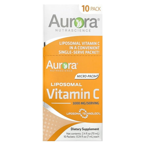 Suplemento Aurora Nutrascience Micro-Pack de vitamina C liposomal | Walmart en línea