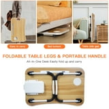 PHANCIR Lap Desk with Handle, 23.6" Foldable Wood Laptop Desk Nonslip ...