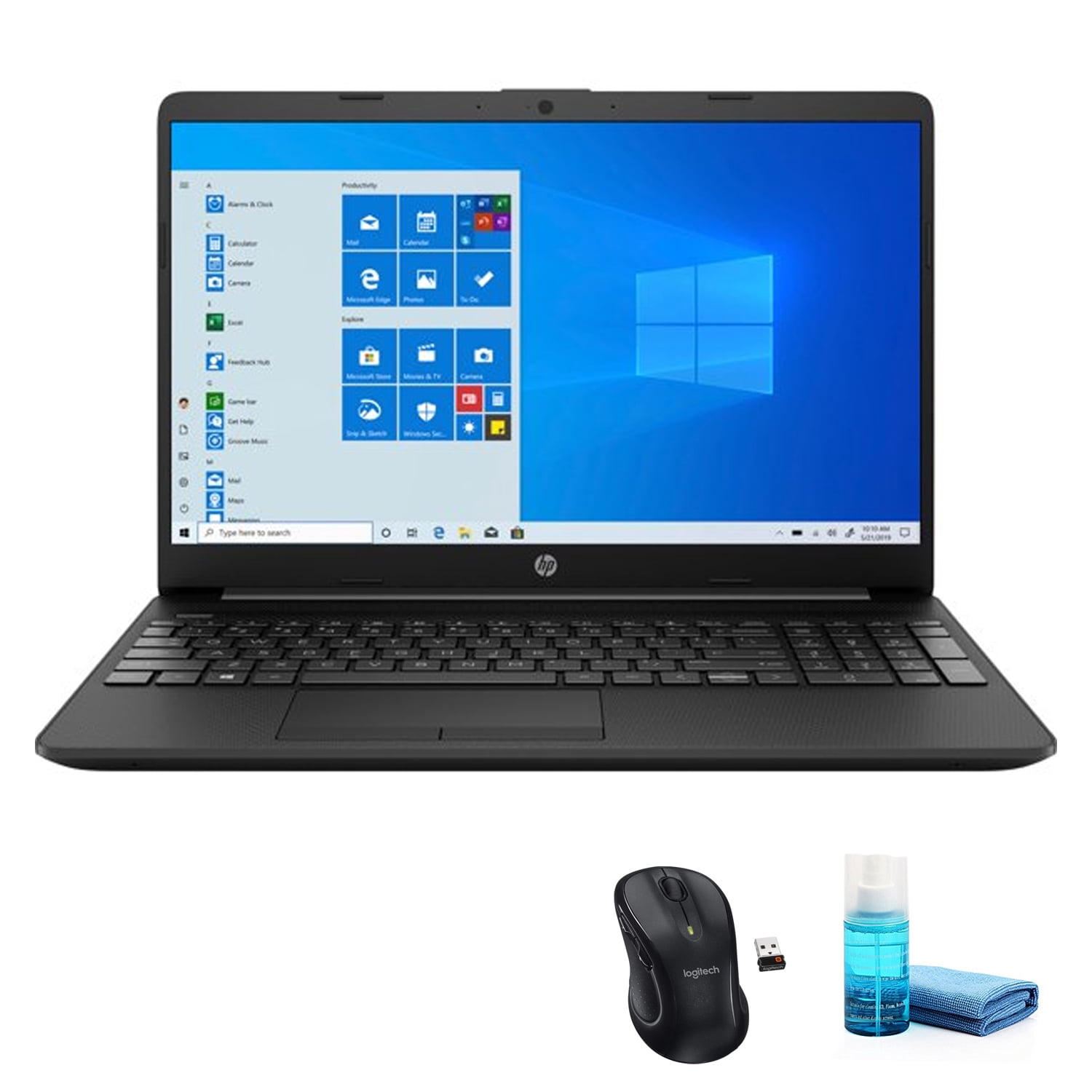 HP Laptop 15.6 Inch (15t-dw300)- Kit with Logitech Wireless Mouse ...