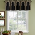 2 Pack Double Arches Valance for Window Vintage Traditional Black Gold ...