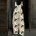 Fgvctg St. Patrick's Day Overalls for Women Casual Sleeveless Spaghetti ...
