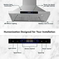 KYascend 30 inch Wall Mount Range Hood Convertible Vent with Permanent ...