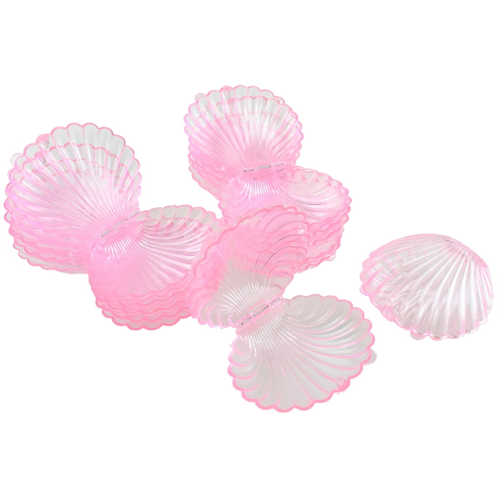 Acrylic Plastic Seashell Favor Cases, 3-1/4-Inch, 12-Count - Light Pink ...