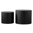 GZXS 2-Piece Round Nesting Tables Set - Modern Minimalist Coffee & Side ...