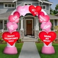 Gemmy Airblown Valentines Inflatable Archway Heart, 9.5 ft Tall, Red ...