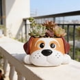 Cartoon Flower Pots Succulents Planter Doggy Shape Planter Flower Pots ...